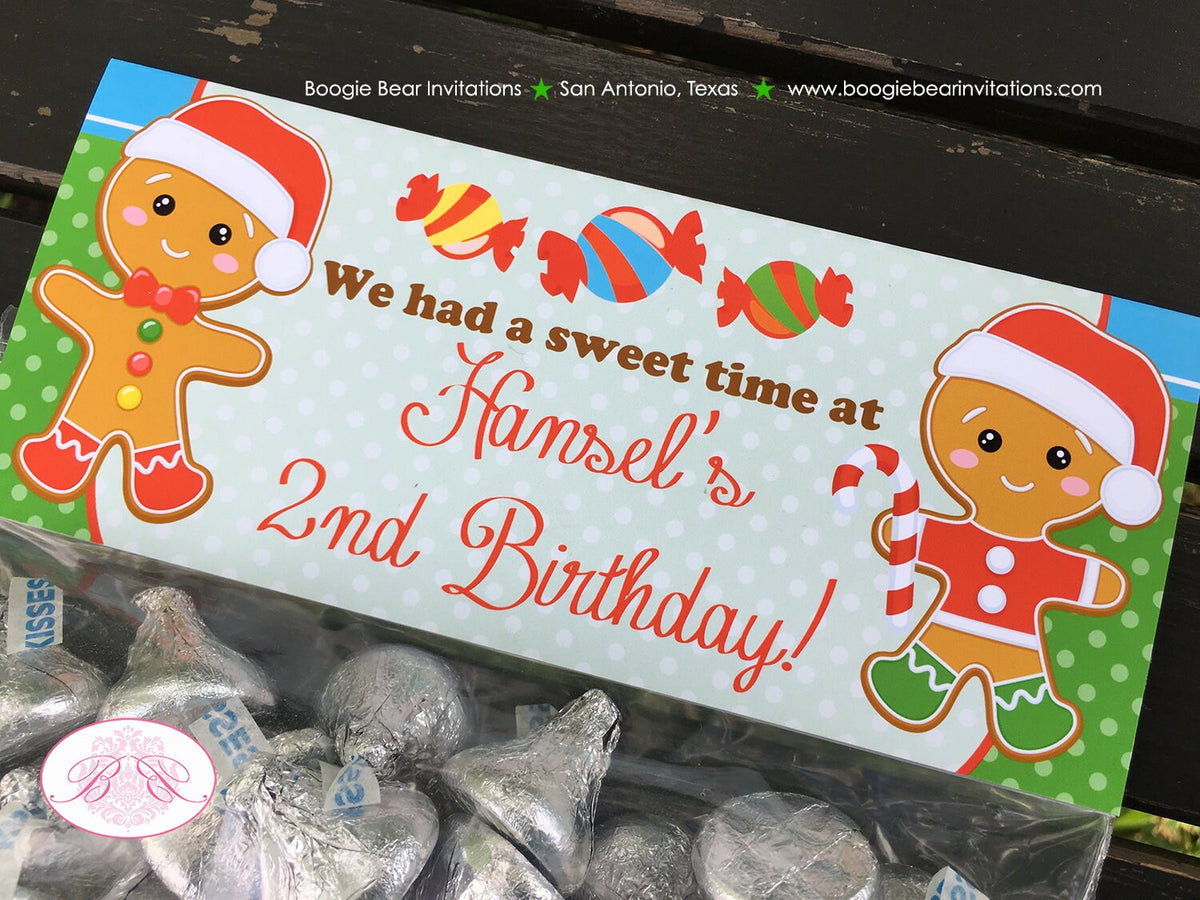Gingerbread Birthday Party Treat Bag Toppers Folded Favor Boy Lollipop ...