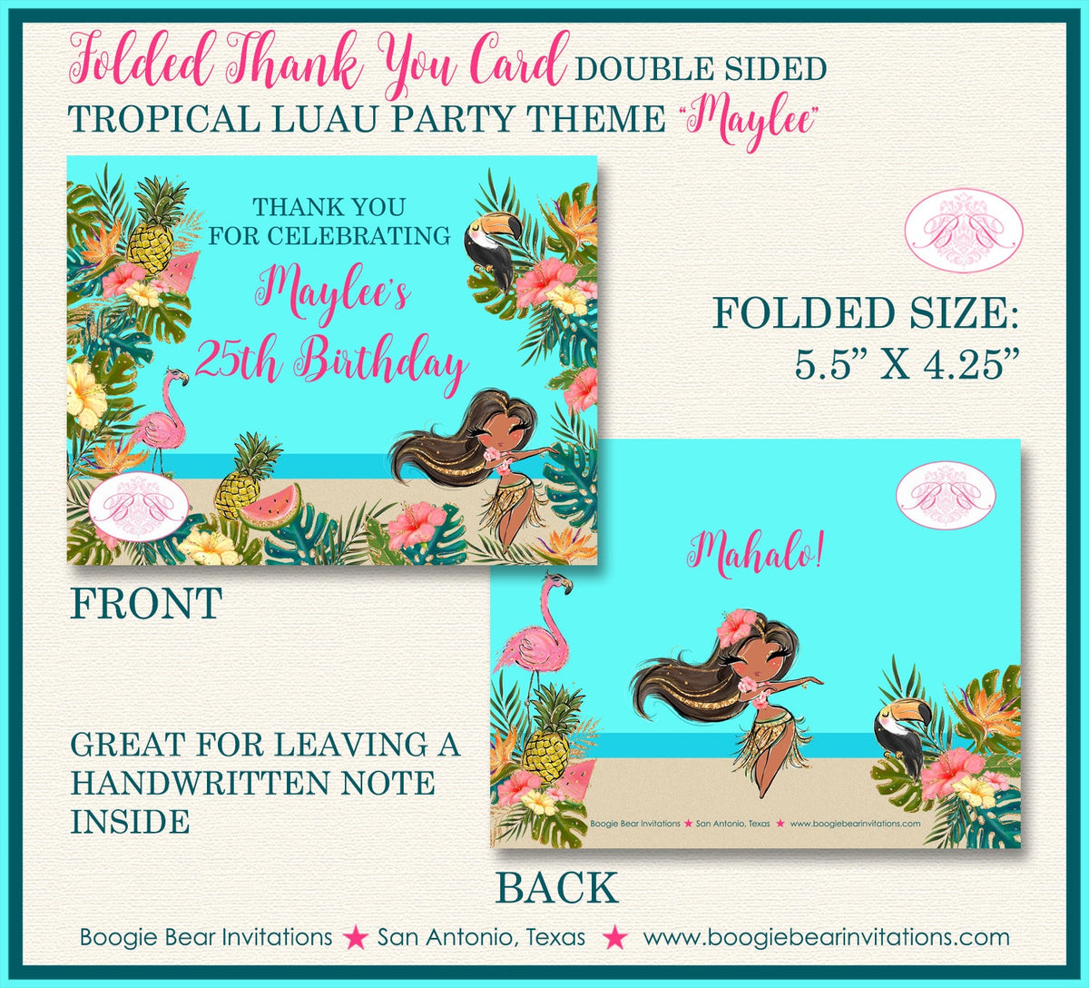 Luau Thank You Messages Berry Sweet Strawberry Shaped Thank You