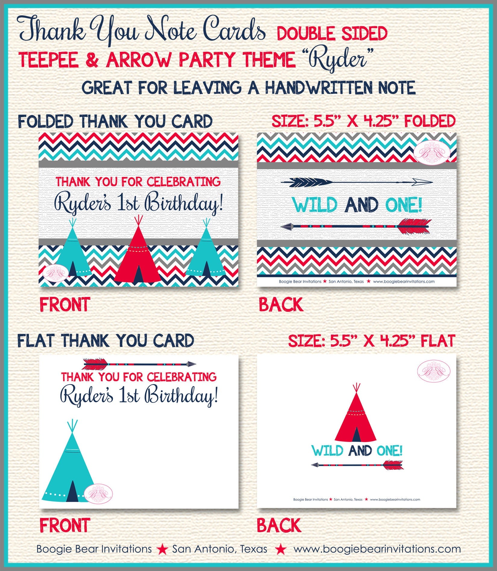 Printable Chevron Birthday Card