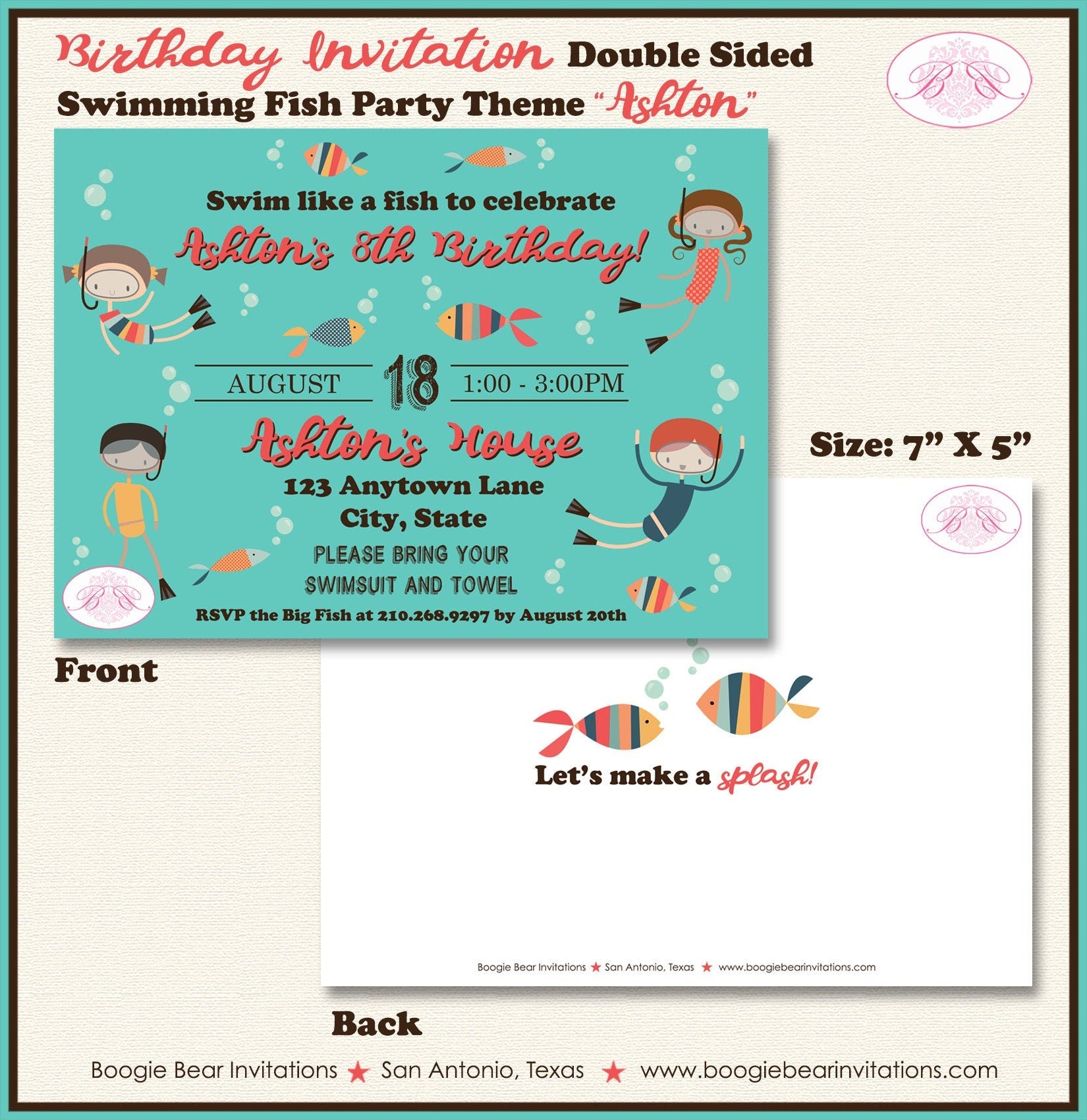 Pool Party Birthday Invitation Wording