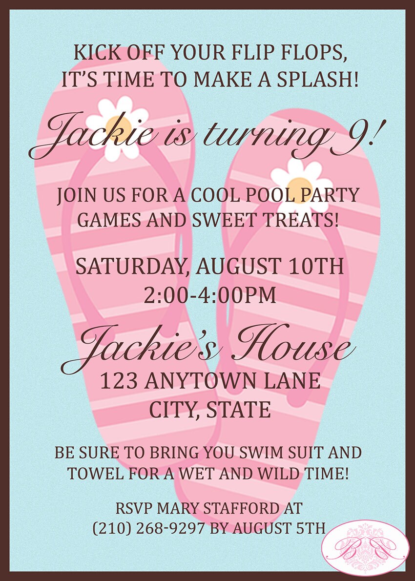 Flip Flop Invitations Printable